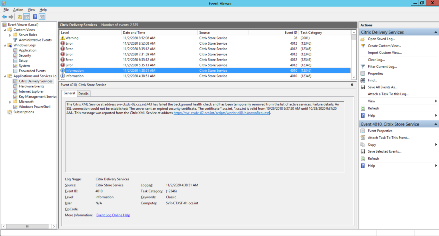 Fix Citrix StoreFront "No Apps or Desktops Available"