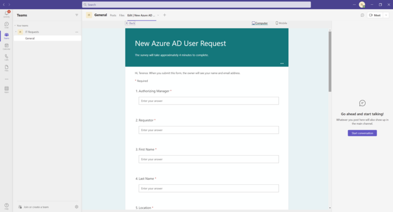 Automate Workflows with Microsoft Forms & Logic Apps