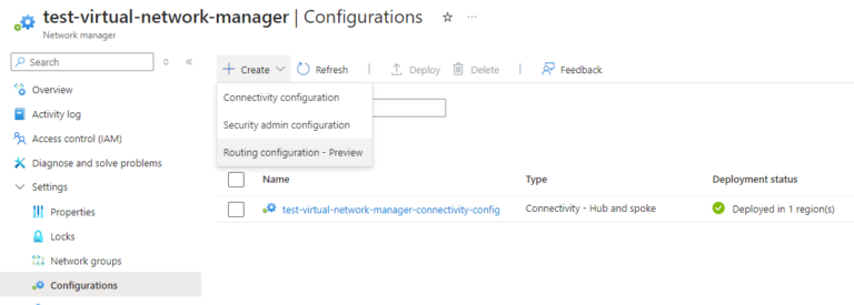 Create & Manage UDRs with Azure Virtual Network Manager