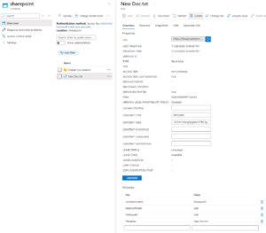 Set Azure Storage Blob Metadata Using Python Script