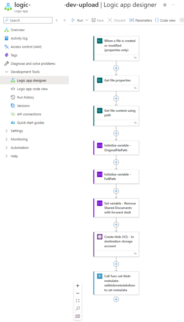 Automate File Copy from Azure Storage to SharePoint