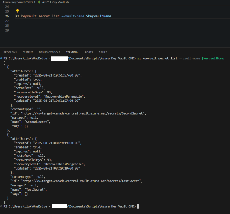 Retrieving Azure Key Vault secrets with Azure CLI or Batch file with ...