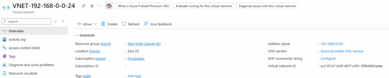 Creating multiple prefixes for subnets in an Azure Virtual Network ...