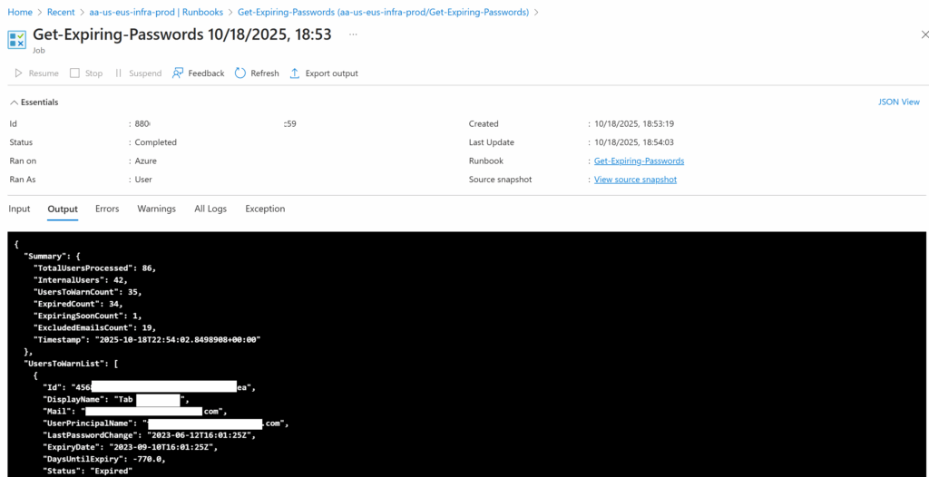 Creating an Automation Account with a script that will return expiring ...