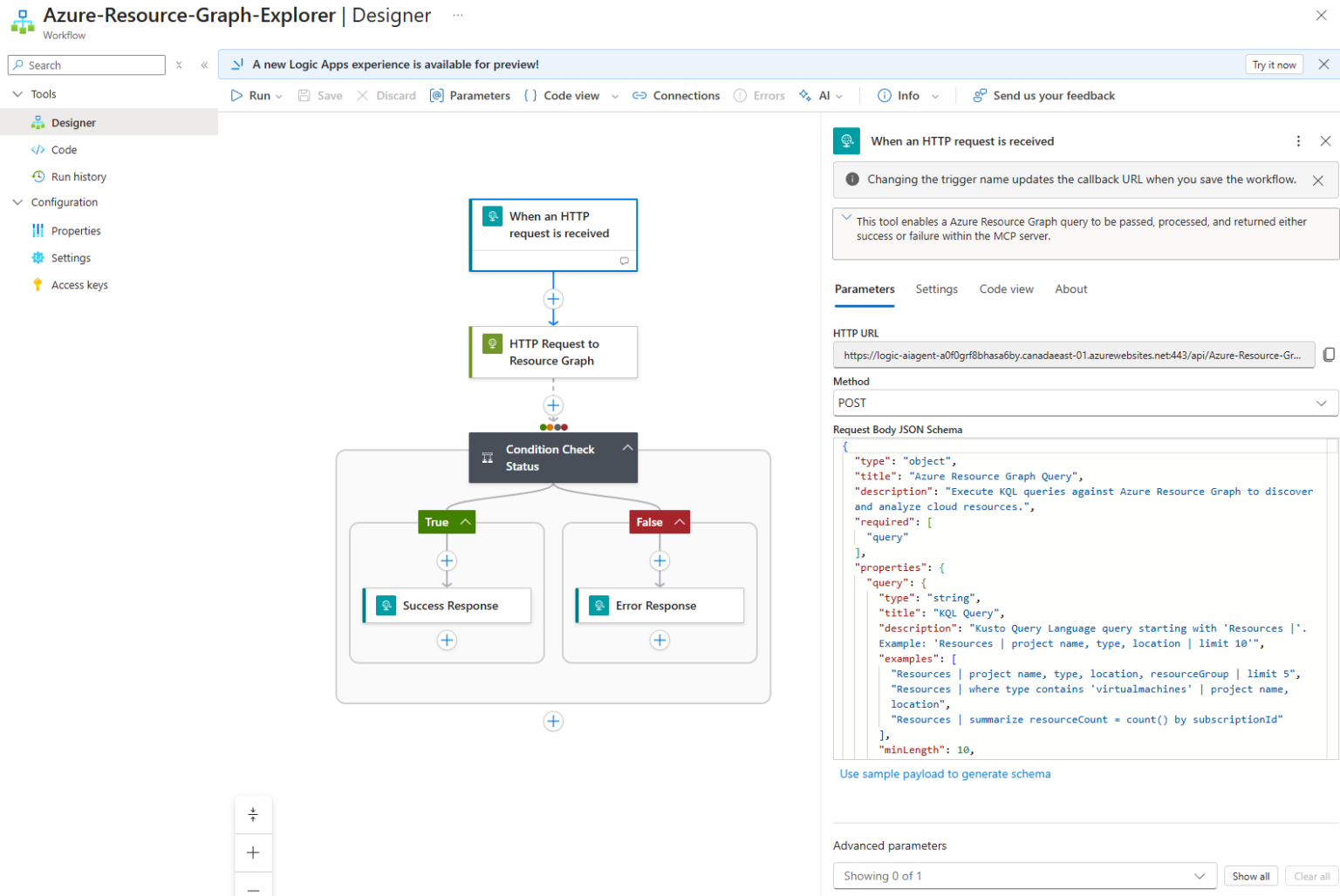 Configuring a Logic App as an MCP server for AI Foundry agent to use as ...